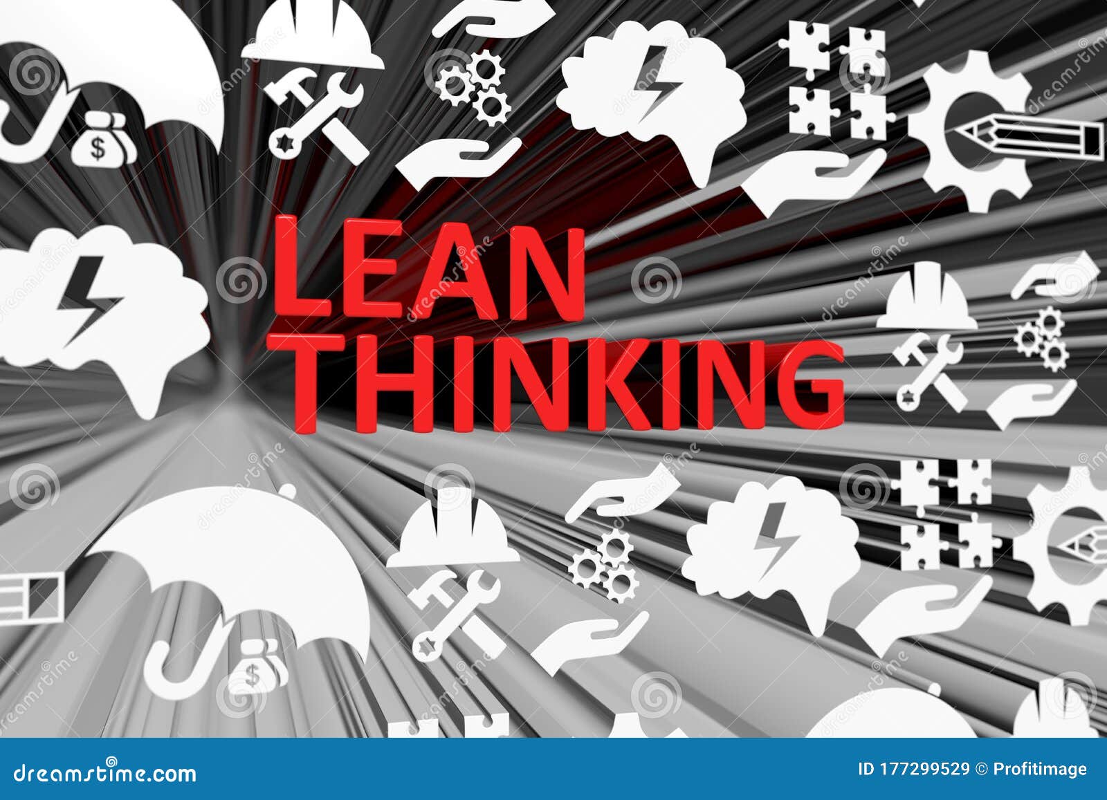 Lean Thinking Green Stripes Lines Symbols Stock Photography ...