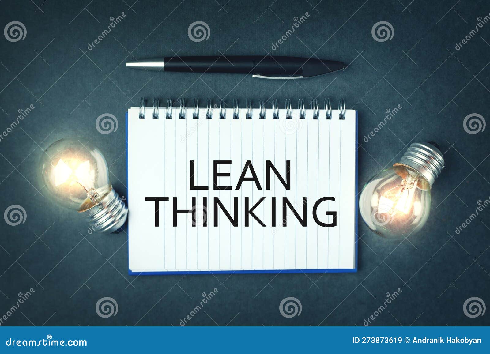 Lean Thinking on Notepad. Business Concept Stock Image - Image of ...