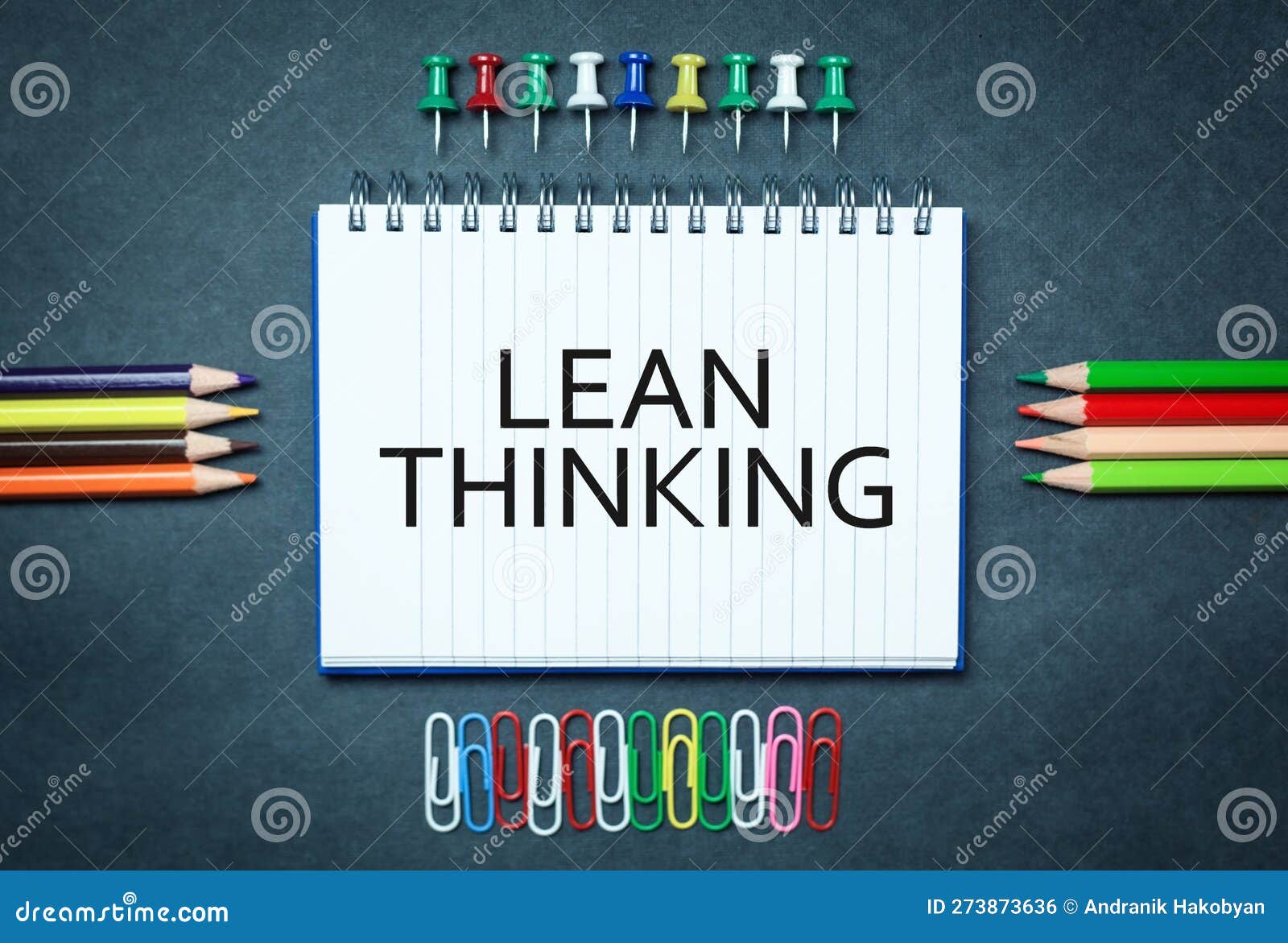Lean Thinking on Notepad. Business Concept Stock Photo - Image of ...