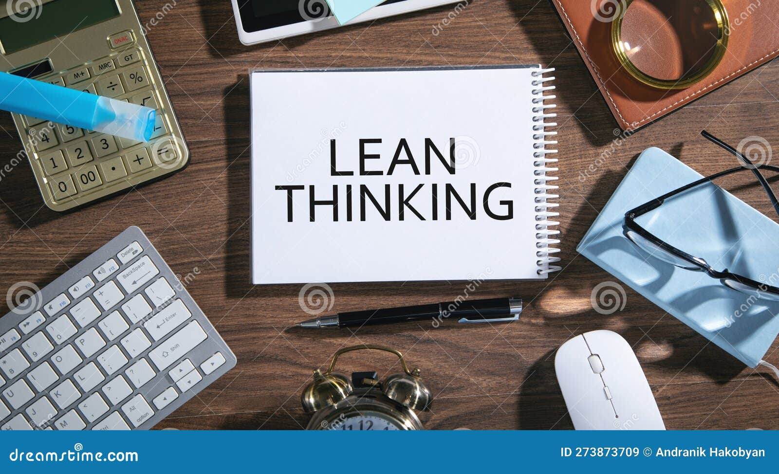 Lean Thinking on Notepad. Business Concept Stock Image - Image of ...