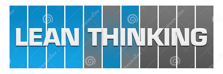 Lean Thinking Blue Grey Boxes Horizontal Text Stock Illustration ...
