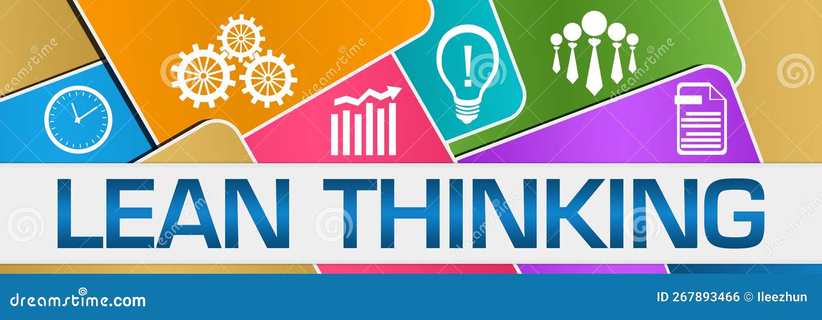 Lean Thinking Colorful Rounded Squares Texture Symbols Stock ...