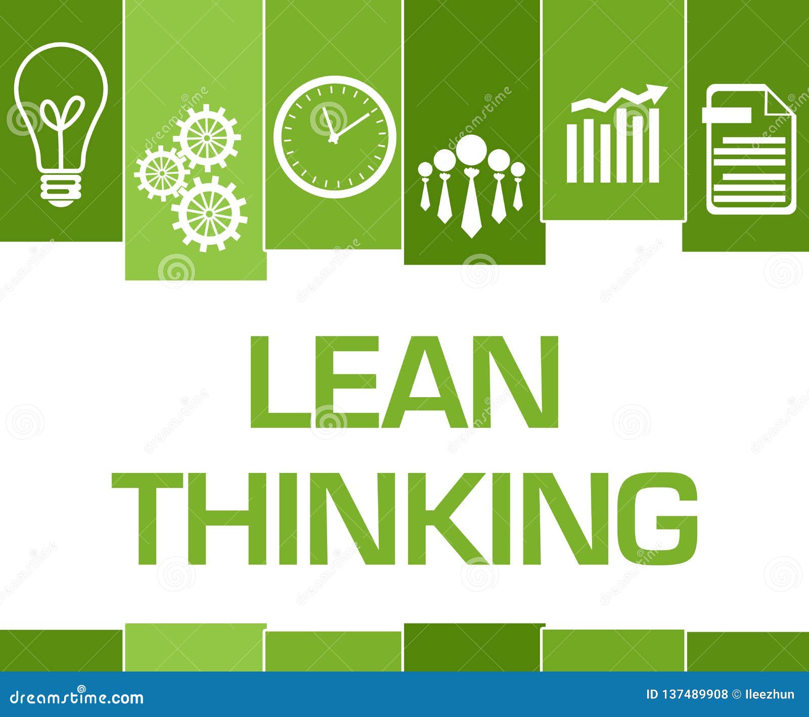 Lean Thinking Green Stripes Lines Symbols Stock Photography ...