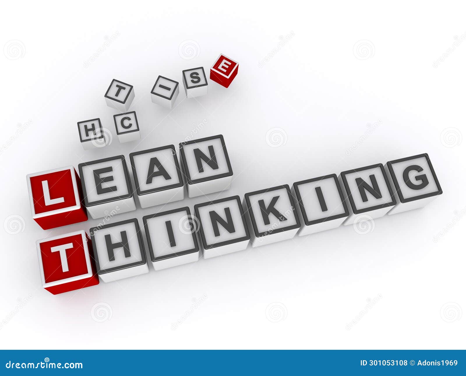 Lean Thinking Vector Infographic In Minimal Outline Style Royalty-Free ...