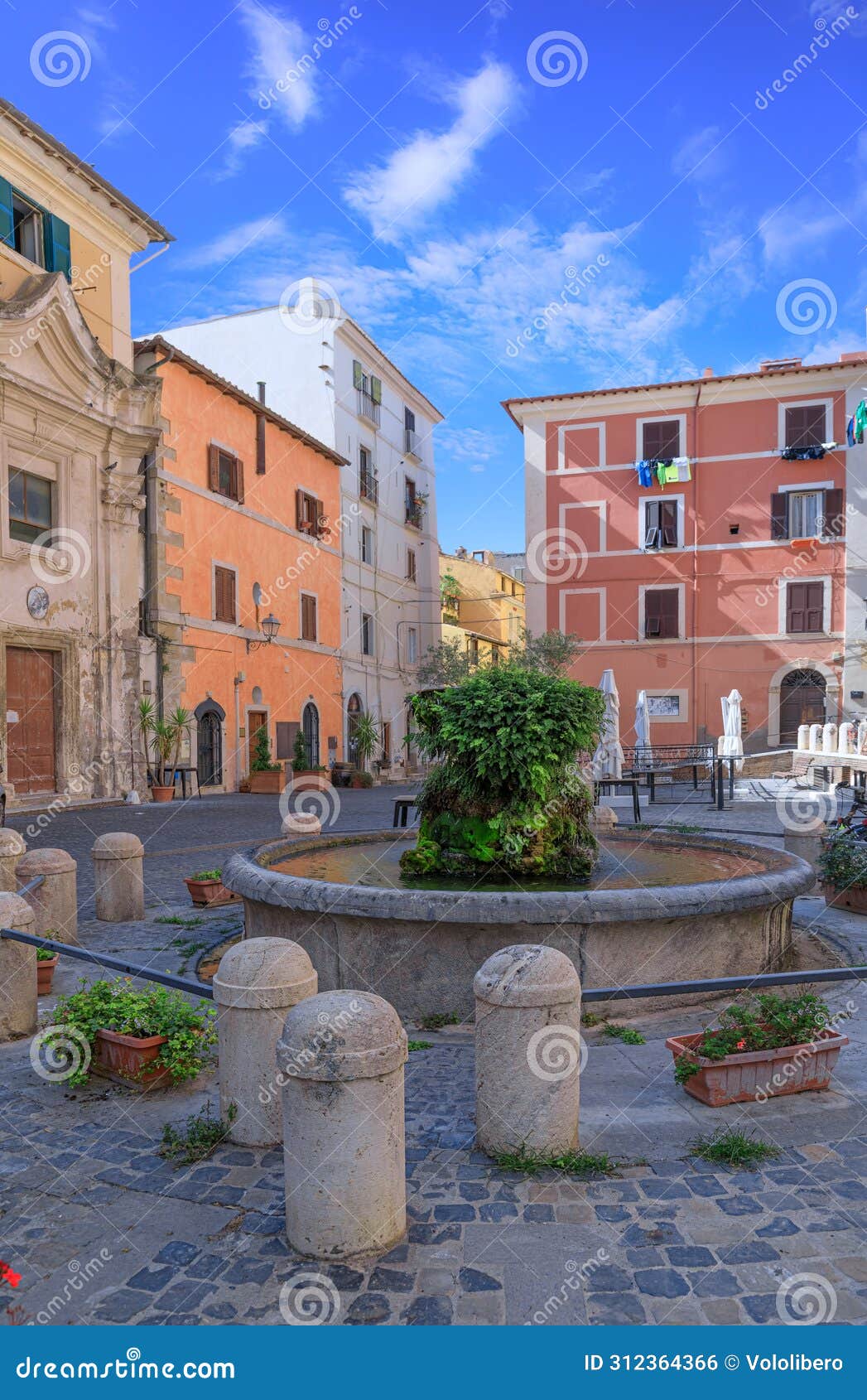 Historic Center of Civitavecchia, Italy: View of the Leandra Square ...