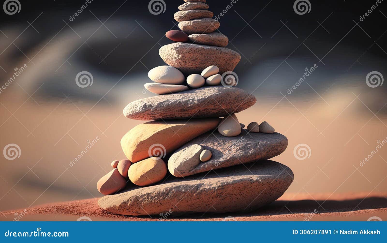 Leaned Pebble Tower Standing Stone Togetherness Balance Crumbled Fall ...