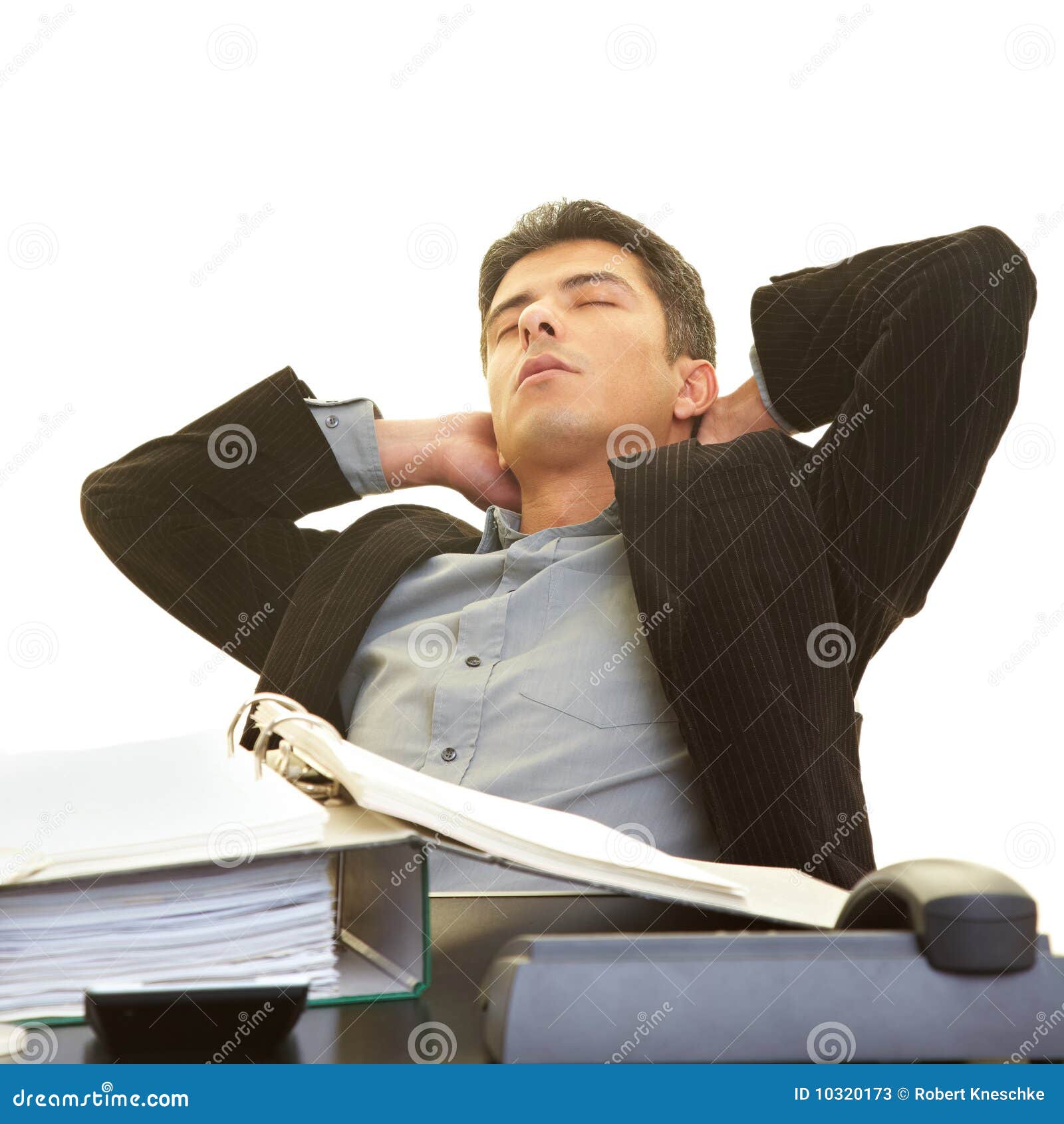 Leaning back stock image. Image of eyes, closed, business - 10320173
