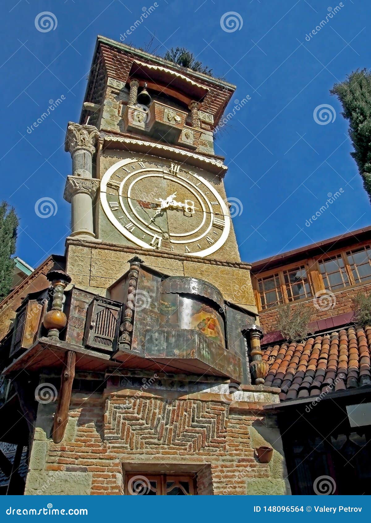 Clock tower in Tbilisi stock photo. Image of georgia - 148096564