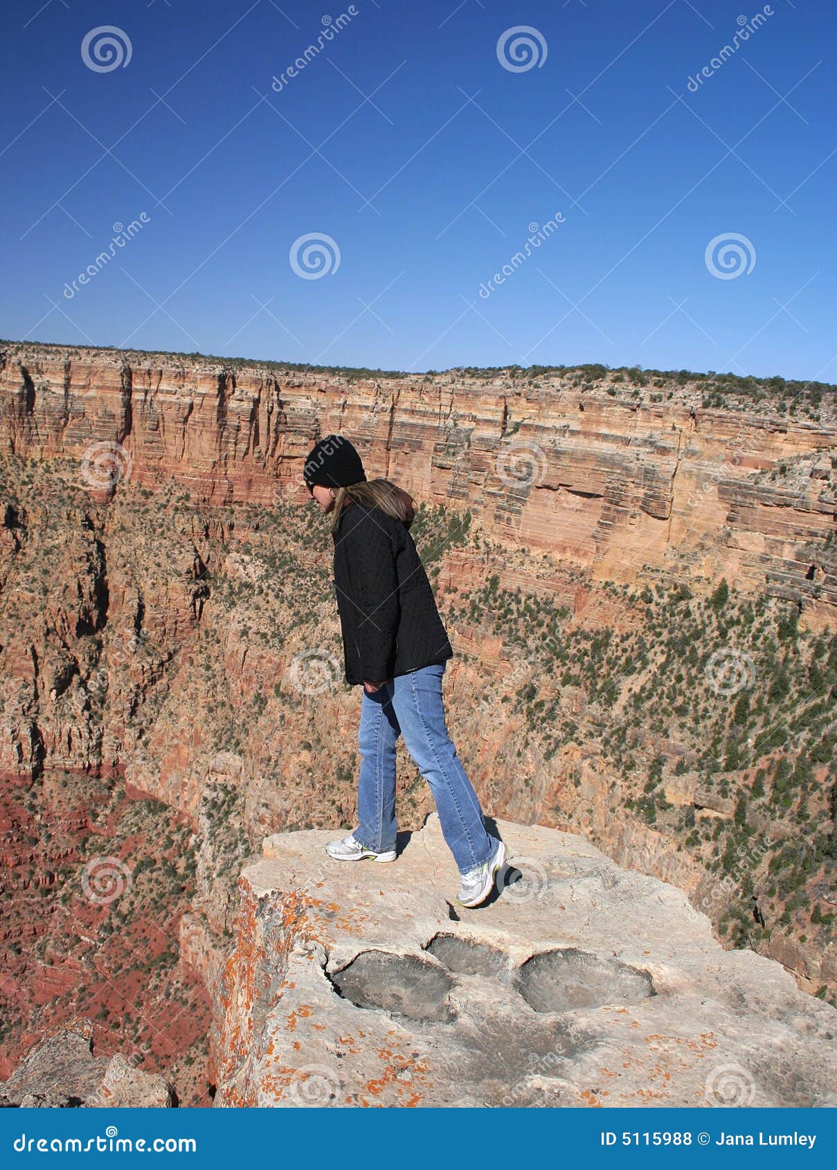Leaning over the Edge stock photo. Image of looking, clear - 5115988