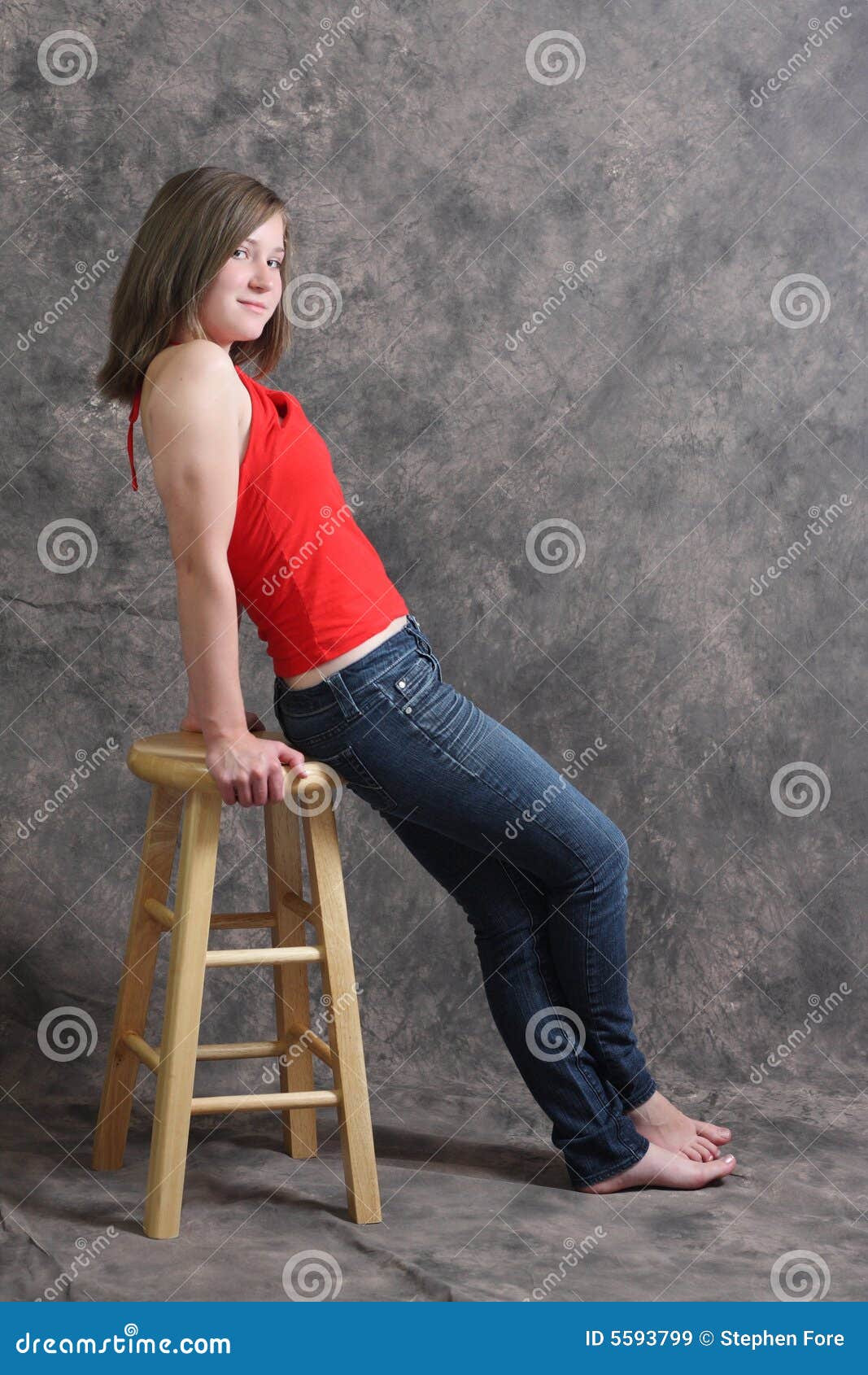 Leaning Stand stock image. Image of soft, clear, complexion - 5593799