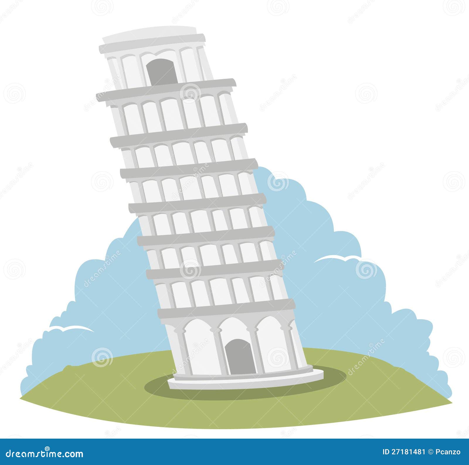 Leaning Tower of Pisa stock vector. Illustration of cartoon - 27181481
