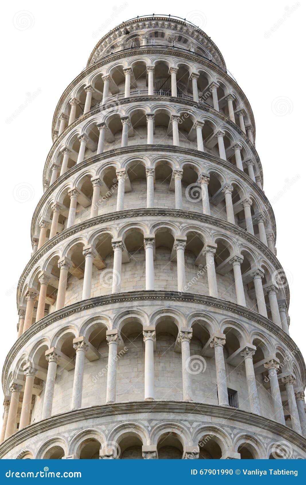 Leaning Tower Of Pisa Isolated On White Background Stock Photography ...