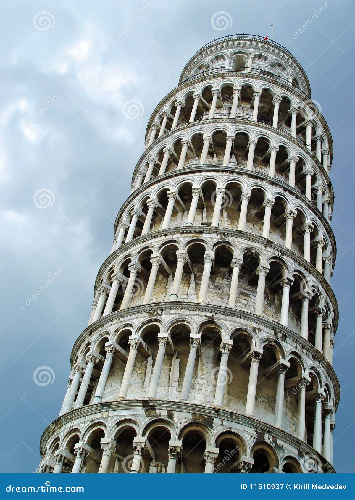Leaning Tower of Pisa Over Sky Stock Image - Image of cloud, classical ...