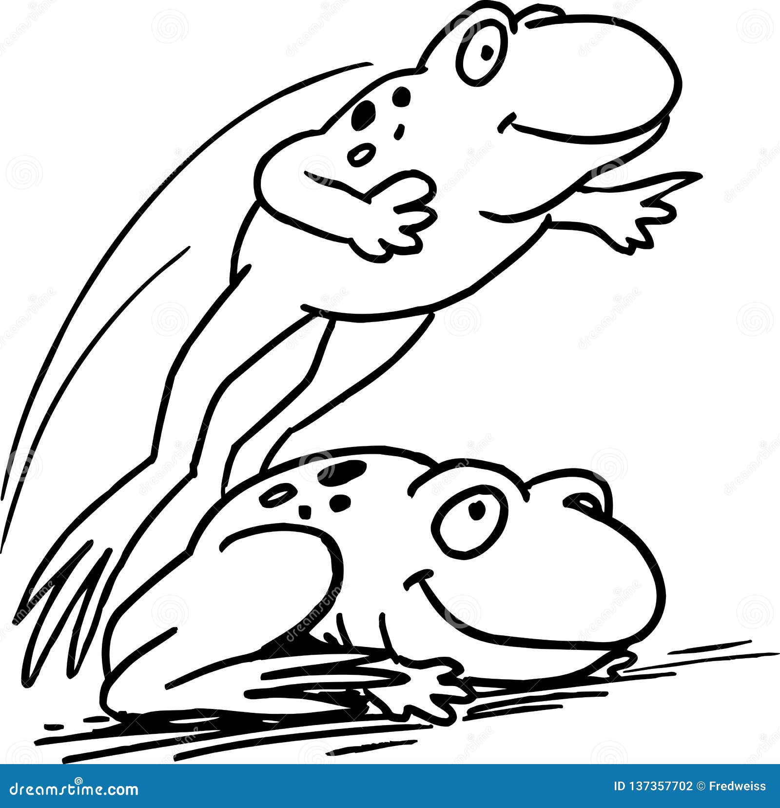 Leap Frogs Vector Illustration Stock Vector - Illustration of frogs ...