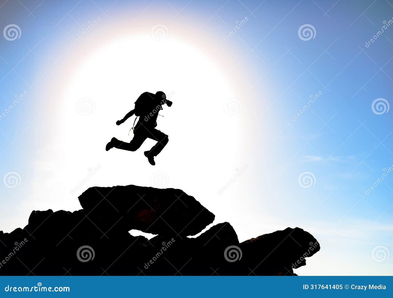 The Leap Moment of an Active, Brave, Fearless and Successful Man Stock ...