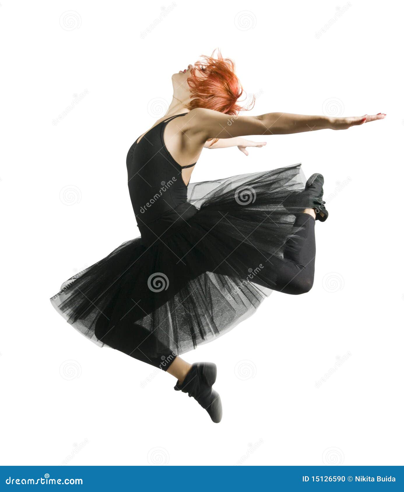 Leaping ballerina stock photo. Image of model, jumping - 15126590