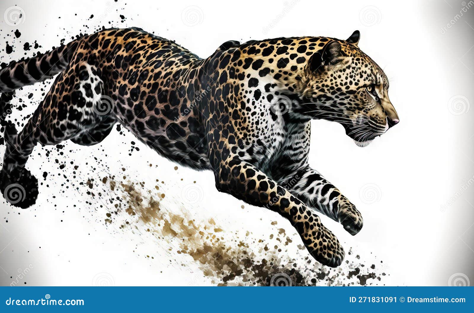 Leaping Black Panther Cartoon Vector | CartoonDealer.com #23451307