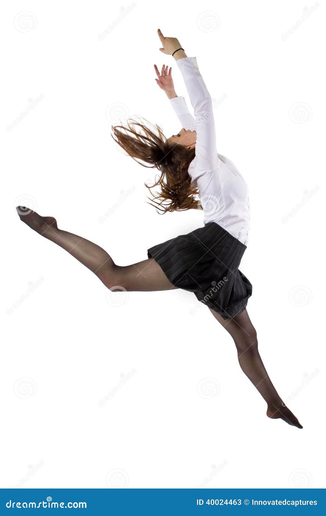 Leaping Businesswoman stock image. Image of action, high - 40024463