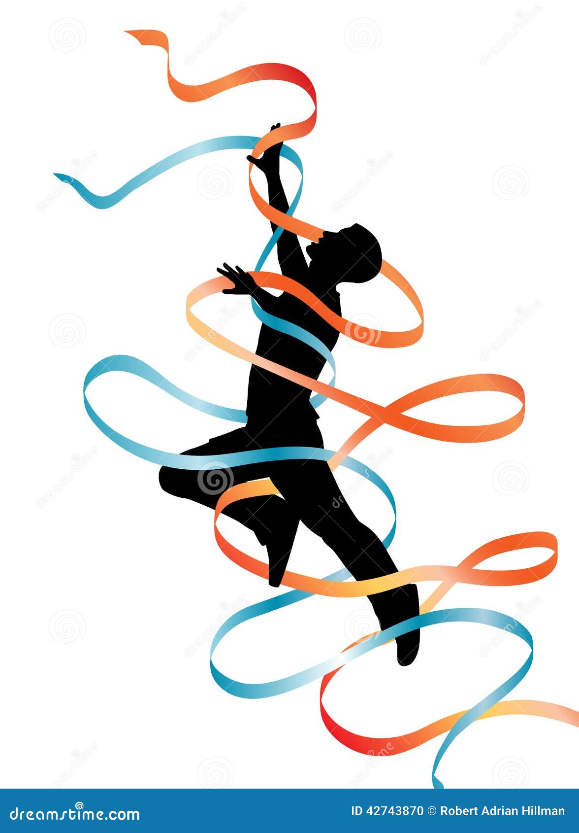 Leaping stock vector. Illustration of colorful, celebration - 42743870
