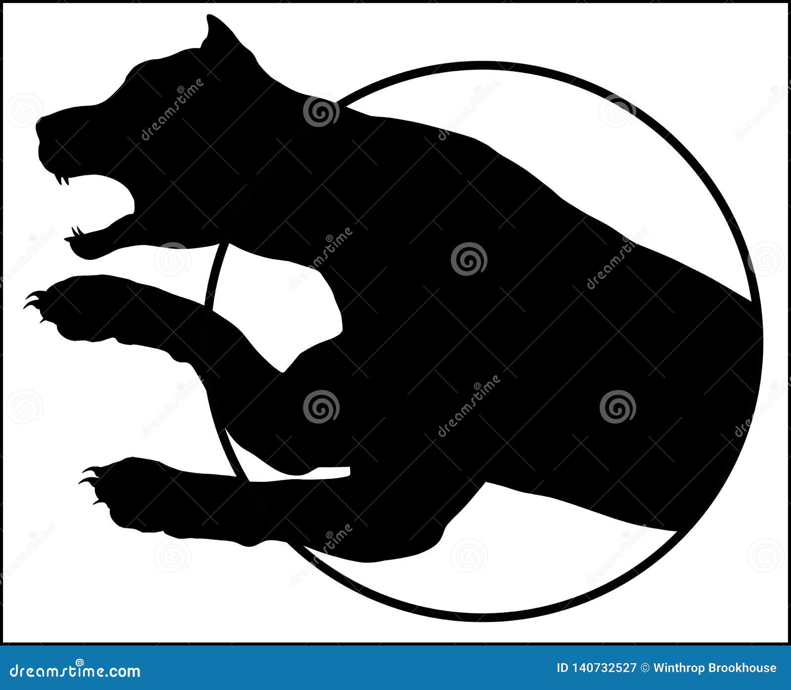 Leaping Leopard on a White Background Stock Illustration - Illustration ...