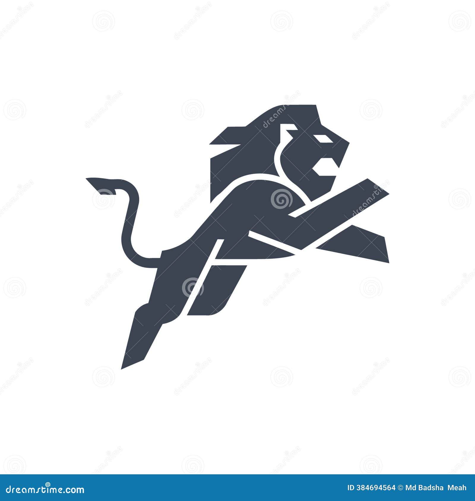 Lion Icon Vector Black Silhouette. Isolated On White Background ...