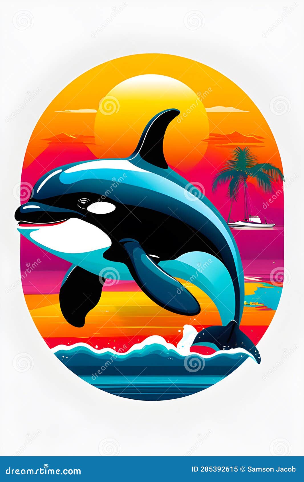 Orca Face In Profile With Bared Teeth Logo For Any Sport Team Isolated ...