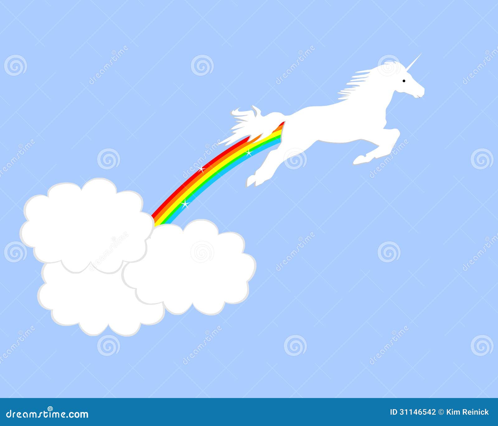 Leaping Unicorn stock illustration. Illustration of unicorn - 31146542