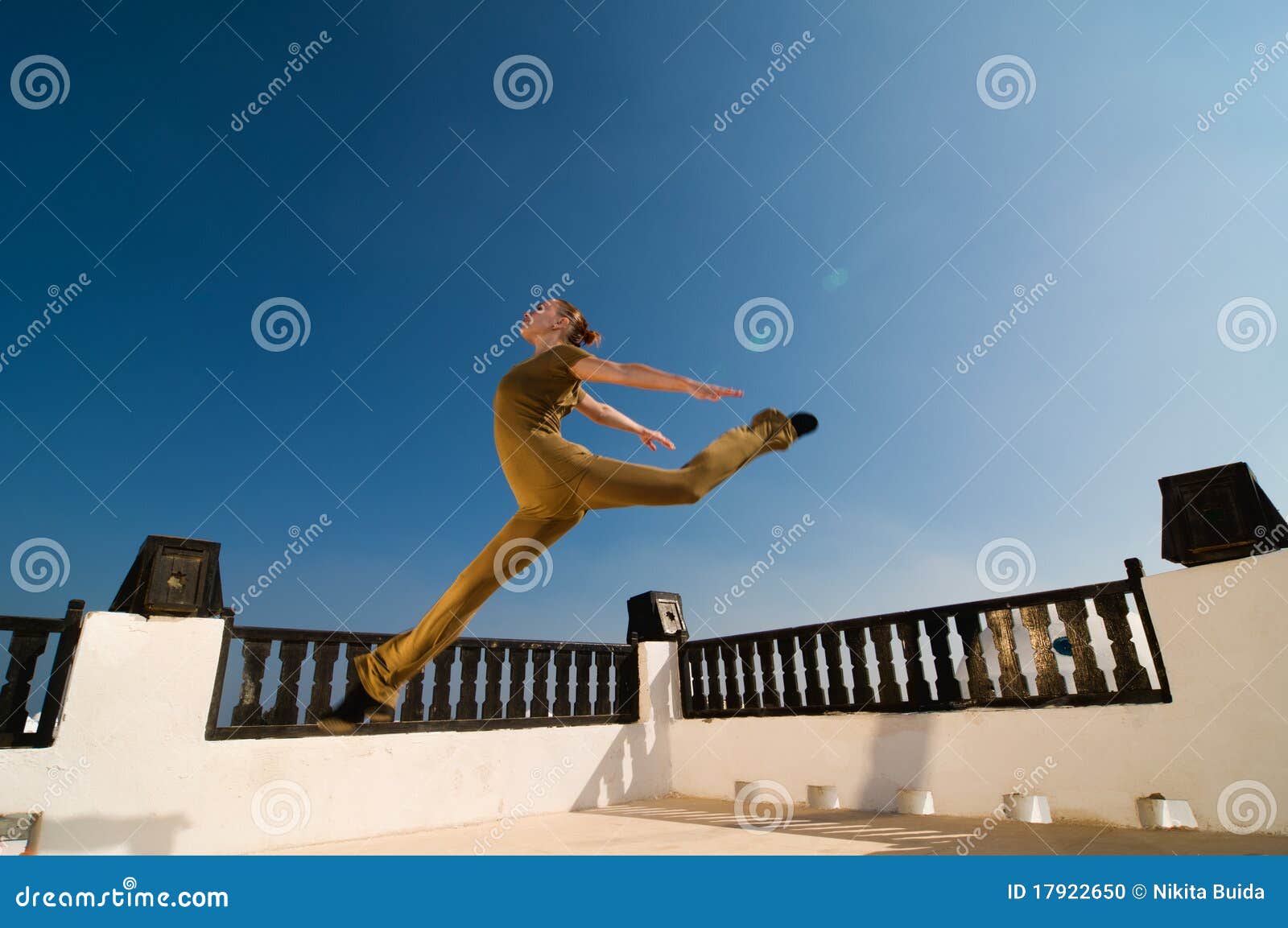 Leaping yoga dancer stock photo. Image of move, attractive - 17922650