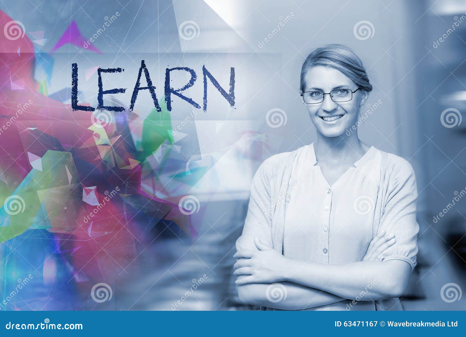 Learn Against Confident Female Teacher in Computer Class Stock Image ...
