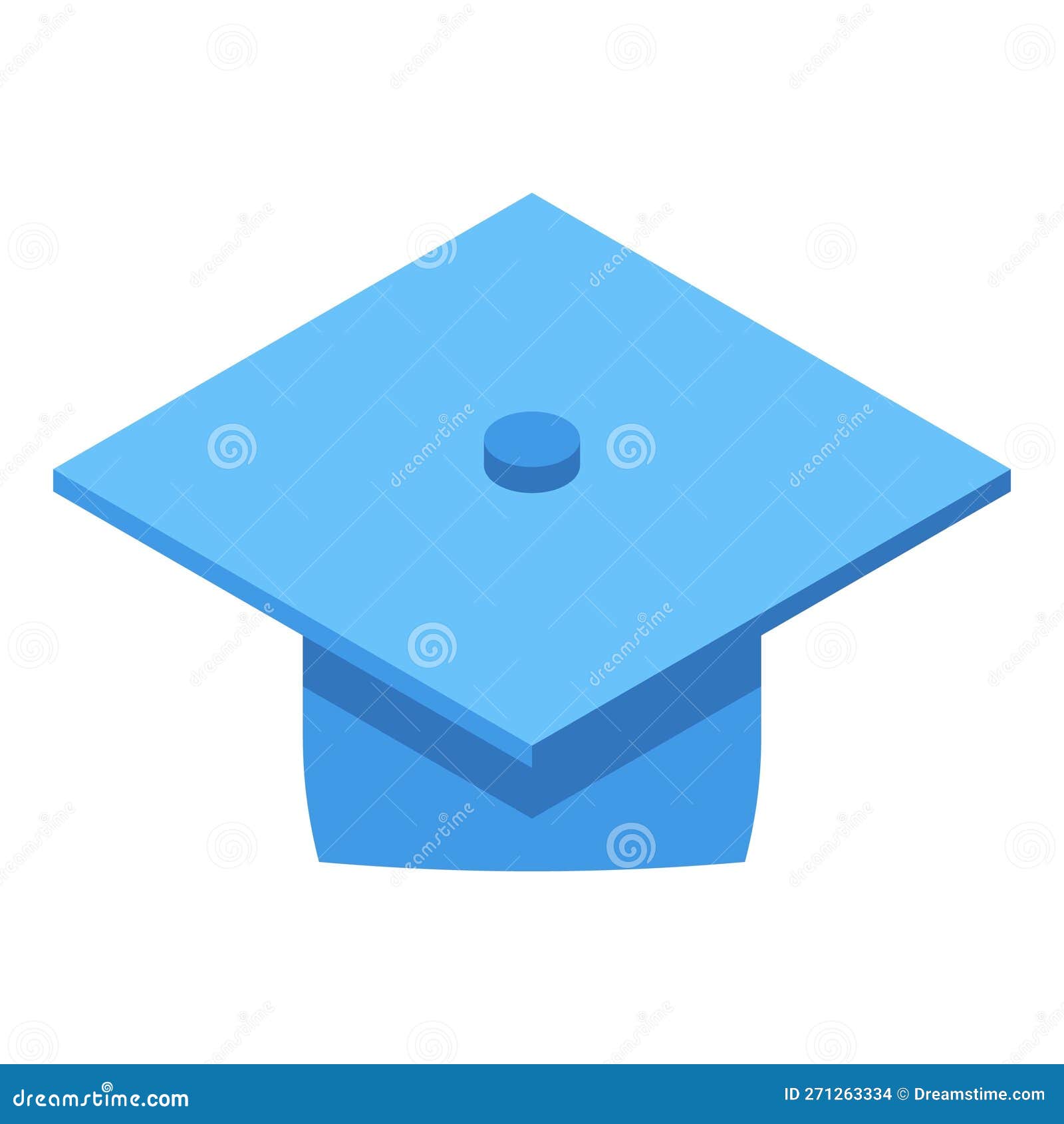 Learn Cap Icon Isometric Vector. College Diploma Stock Vector ...