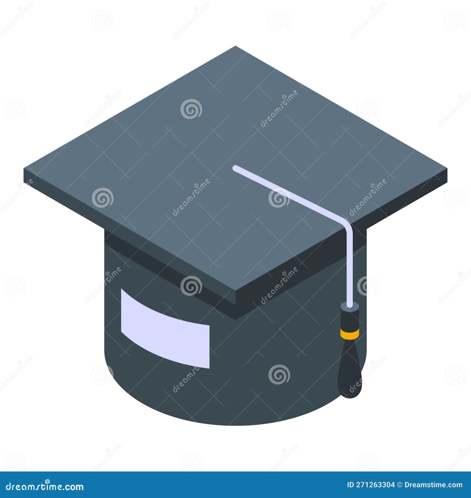 Learn Cap Icon Isometric Vector. Diploma College Stock Illustration ...