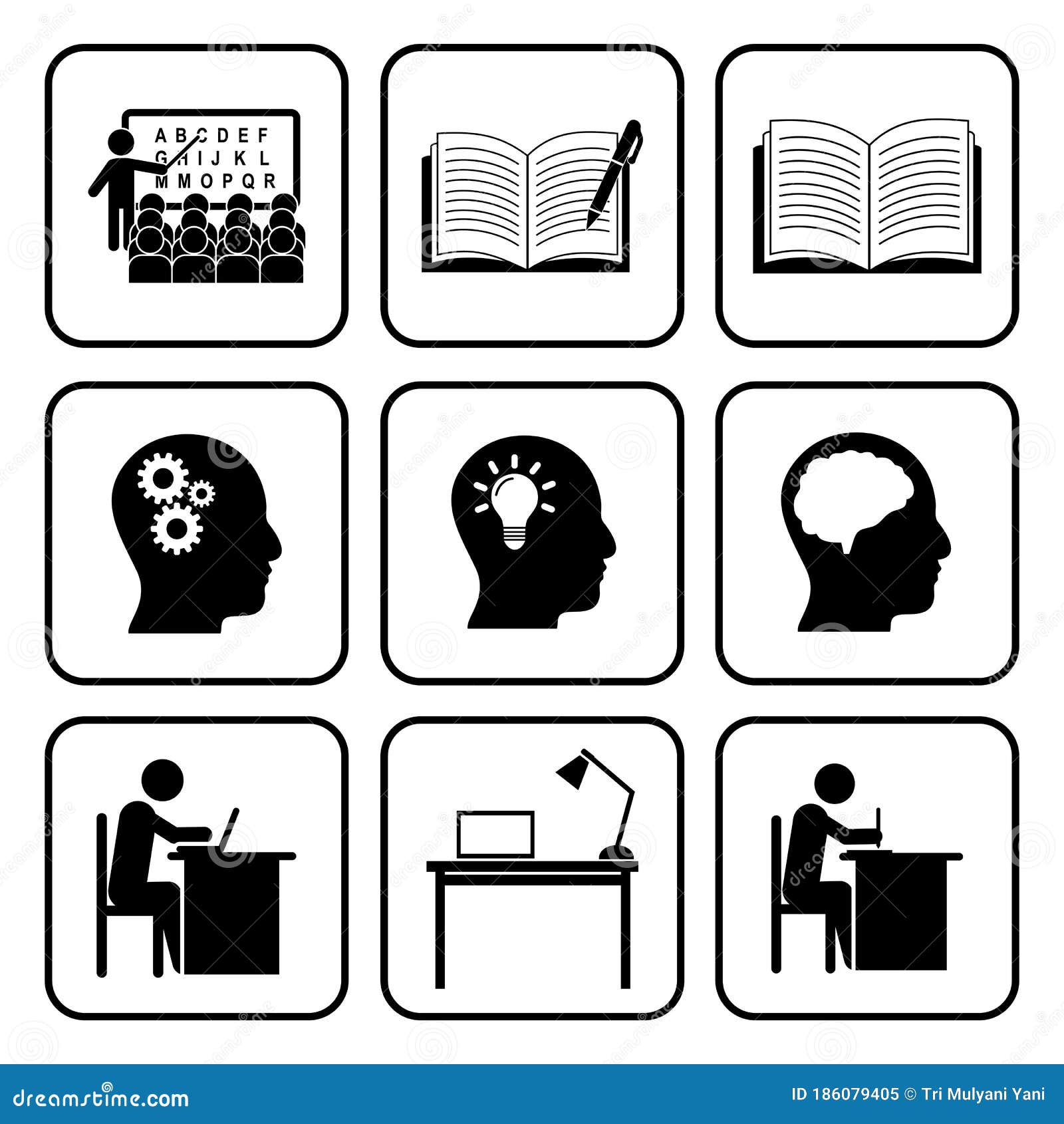 Learn Icon Vector Design Symbol Stock Vector - Illustration of computer ...