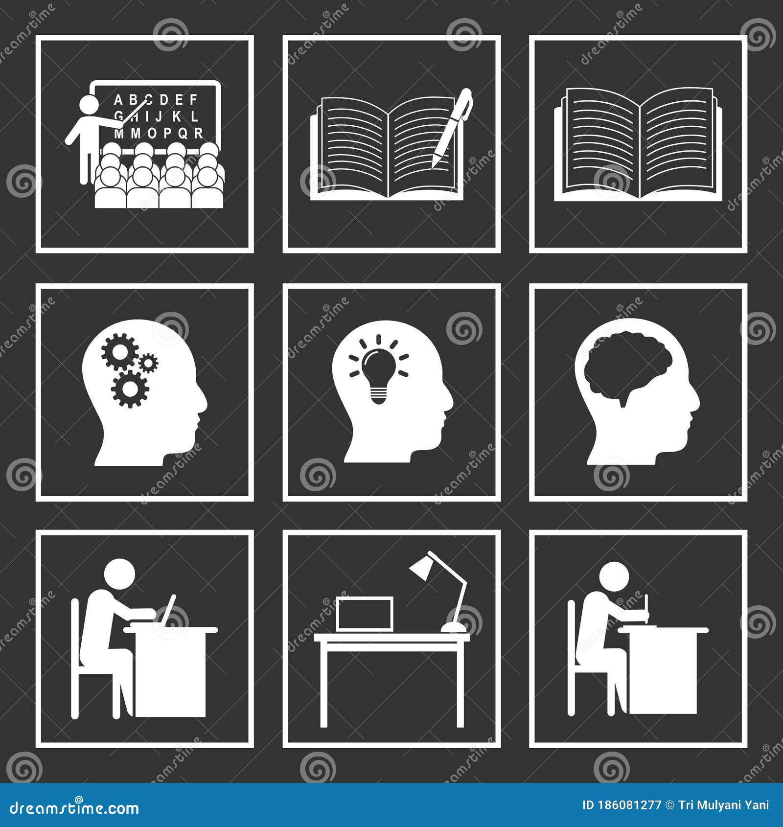 Learn Icon Vector Design Symbol Stock Vector - Illustration of media ...