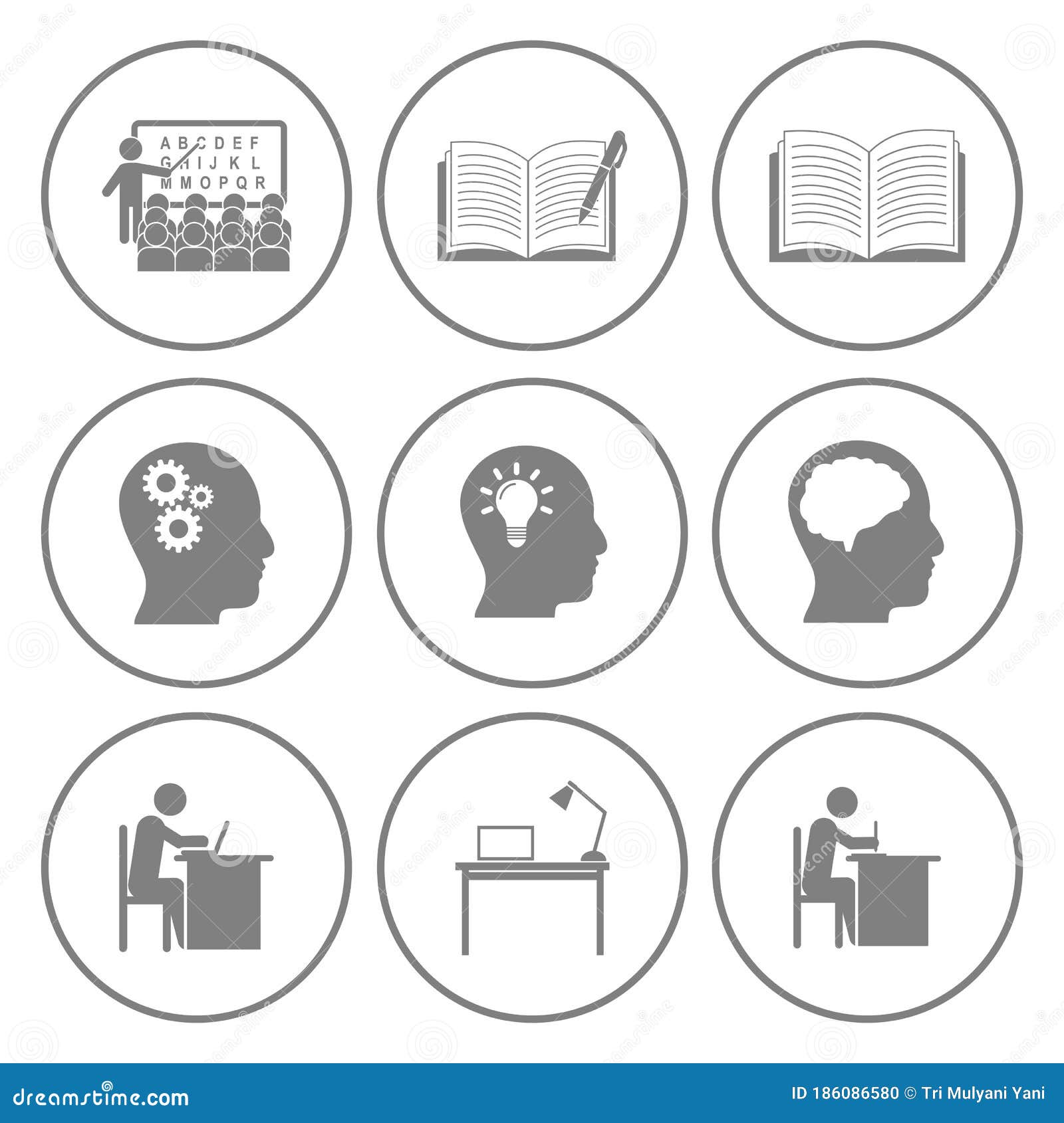 Learn Icon Vector Design Symbol Stock Vector - Illustration of class ...