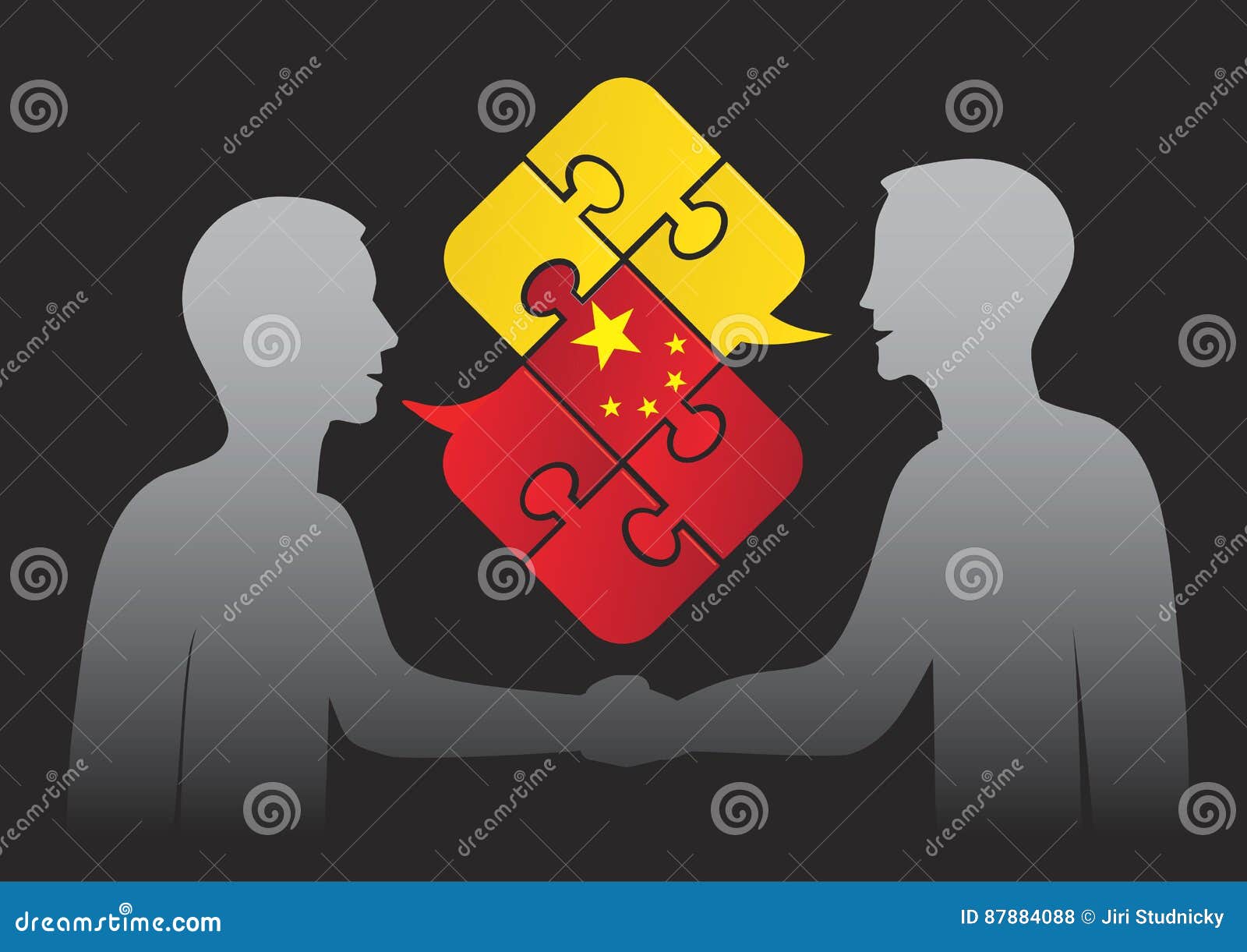 Learn Chinese Business Dialog. Stock Vector - Illustration of school ...