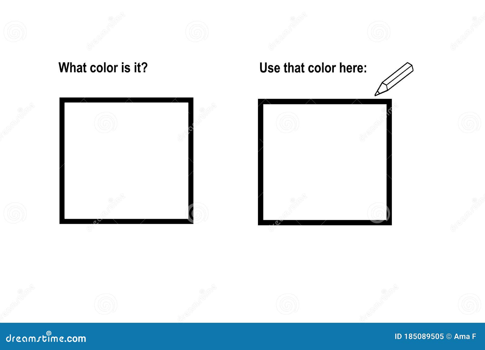 Learn Colors, Coloring Books, White Color, Squares Stock Illustration ...