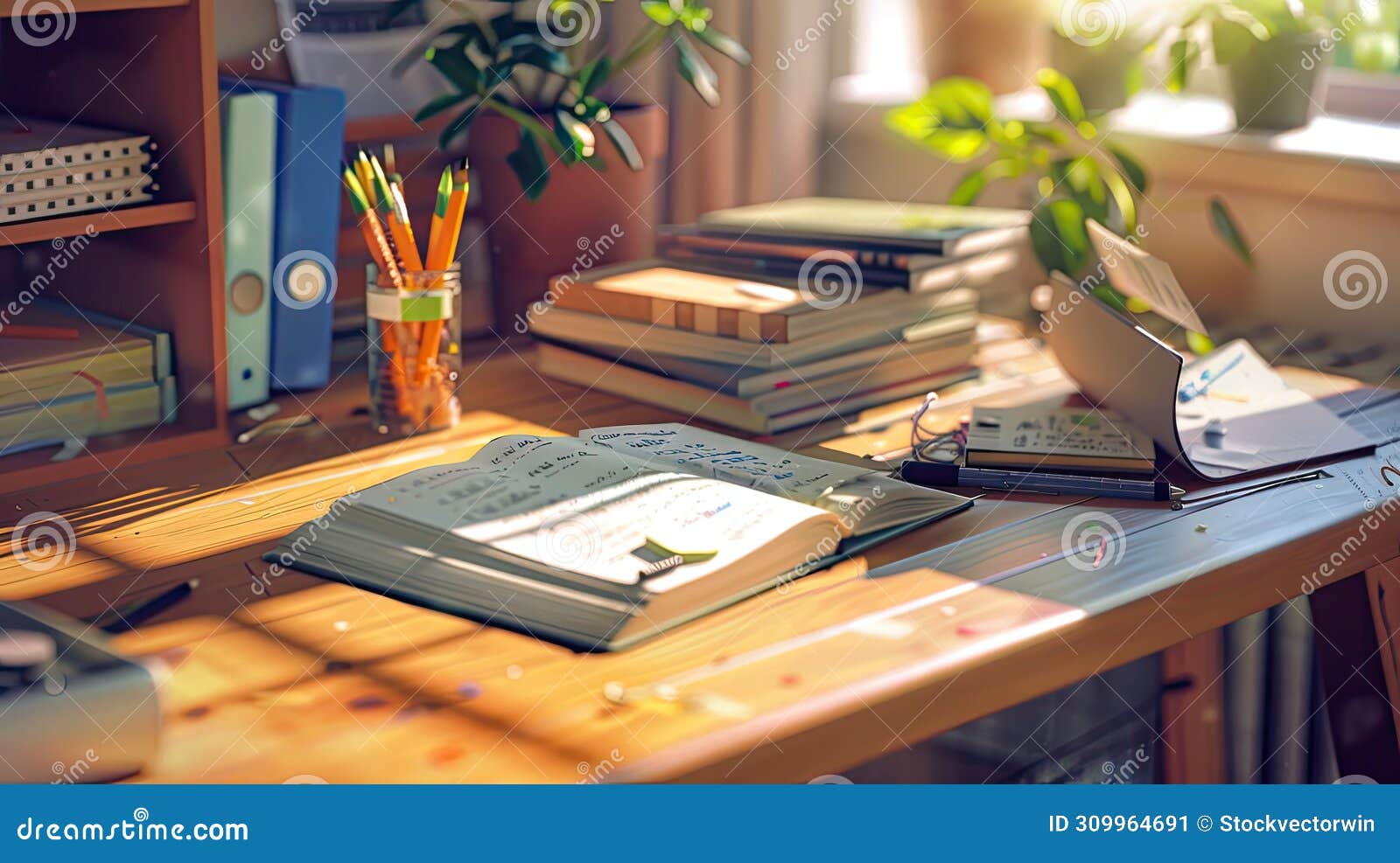 Learn desk school stock illustration. Illustration of education - 309964691