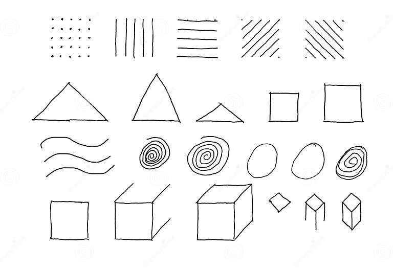 Learn drawing with lines stock illustration. Illustration of artwork ...