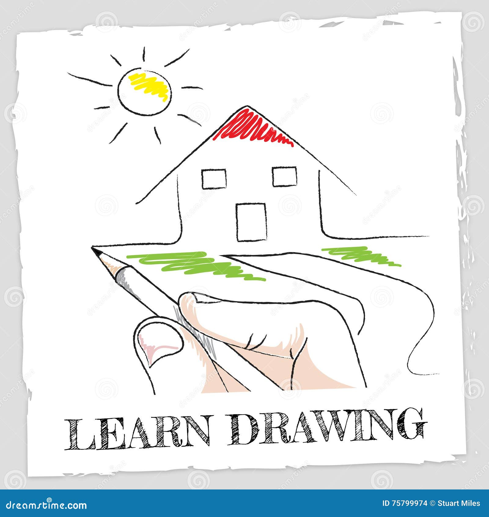 Learn Drawing Represents Develop Educated and Education Stock ...