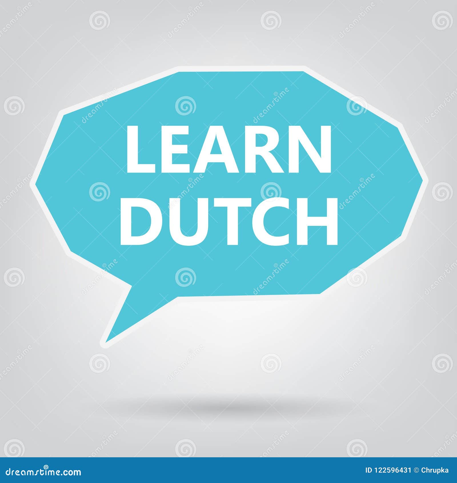 Learn Dutch Written on Speech Bubble Stock Vector - Illustration of ...