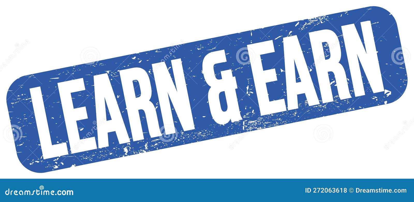 LEARN EARN Text on Blue Grungy Stamp Sign Stock Illustration ...