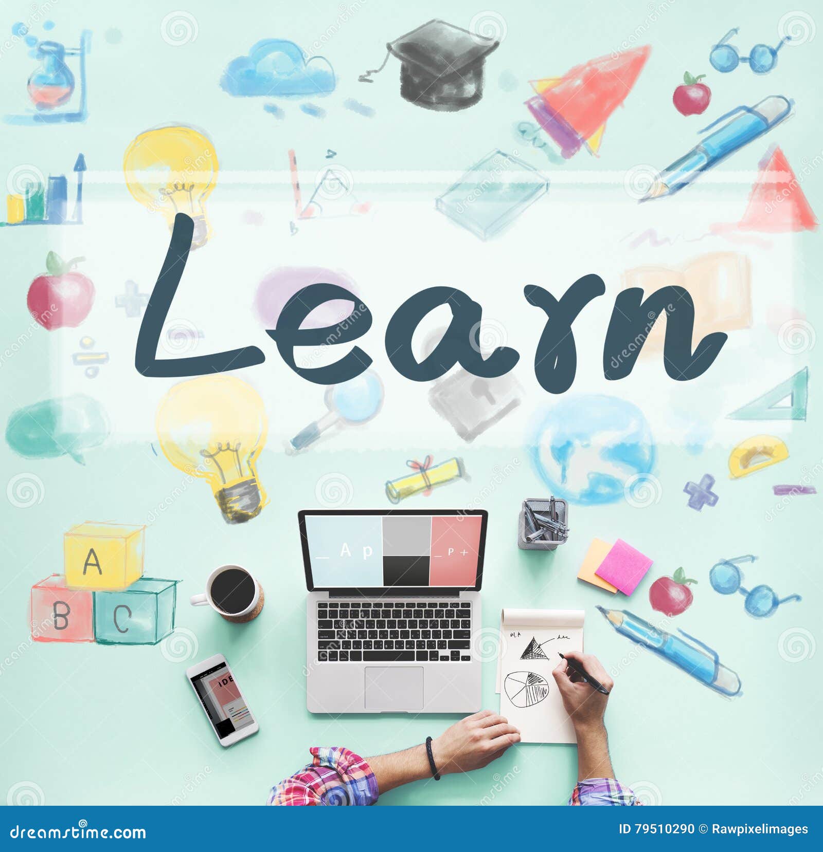 Learn Education Learning Progress Improvement Concept Stock Photo ...