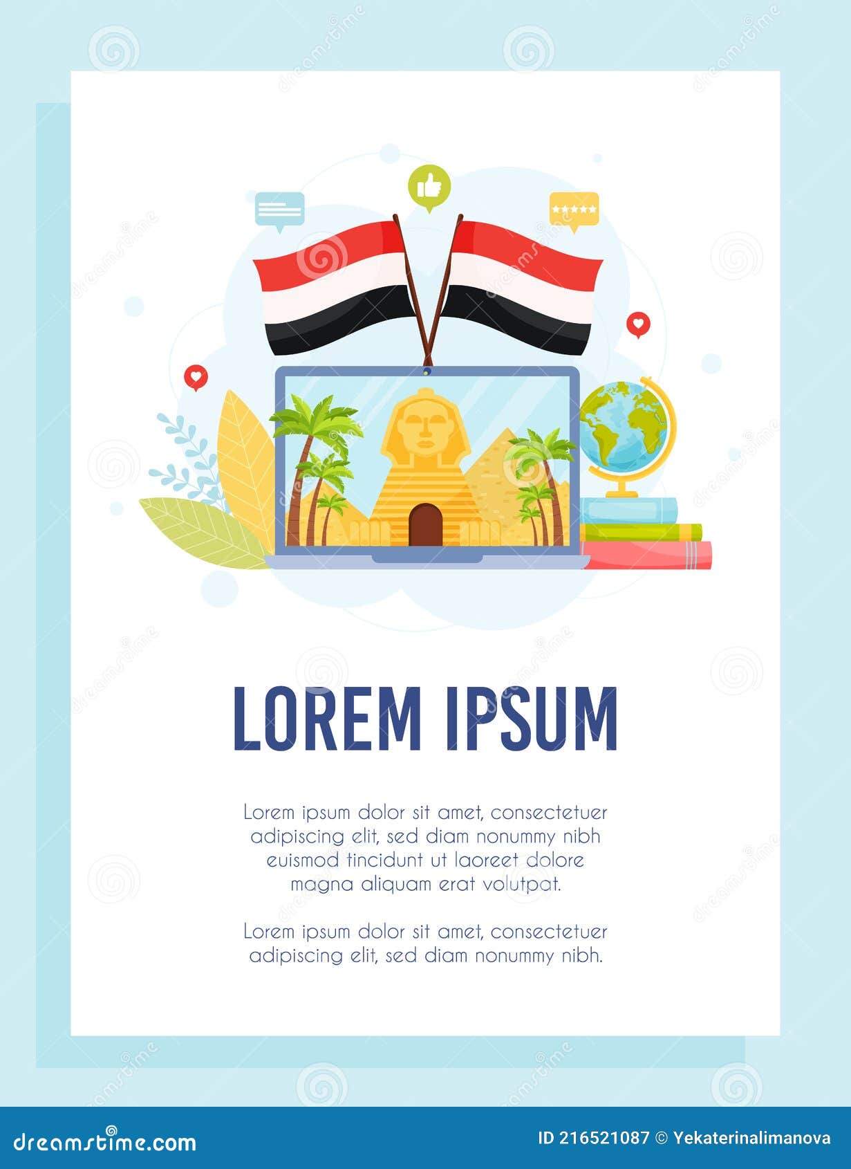 Learn about Egypt Flyer Concept. Stock Vector - Illustration of ...