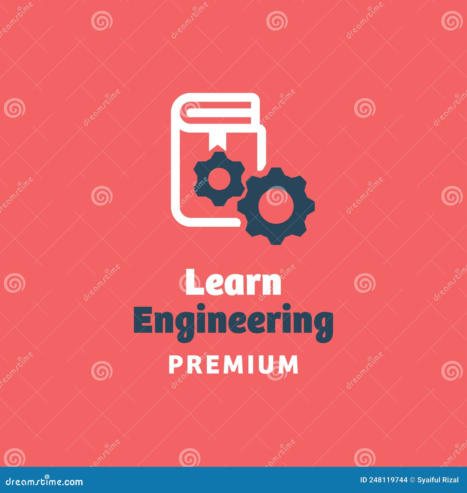 Learn Engineering Logo stock illustration. Illustration of literature ...