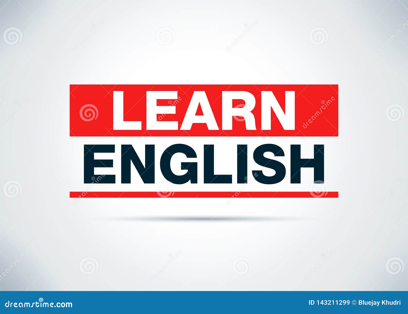 Learn English Abstract Flat Background Design Illustration Stock ...