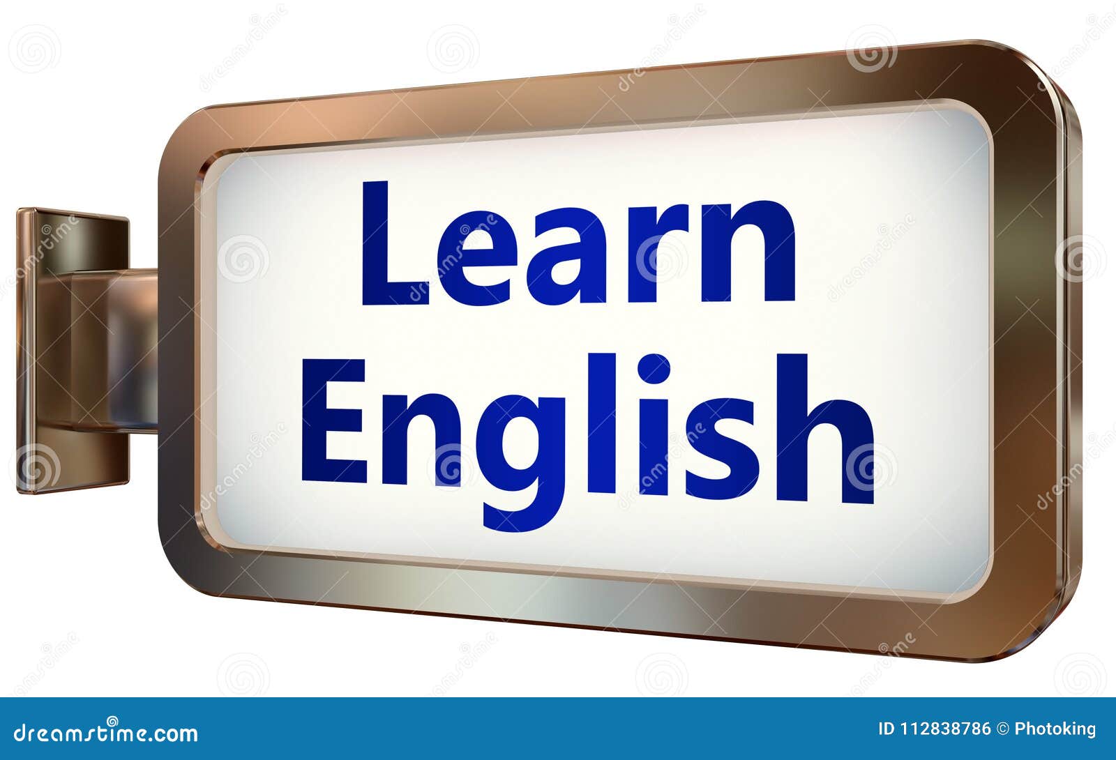 Learn English on Billboard Background Stock Illustration - Illustration ...