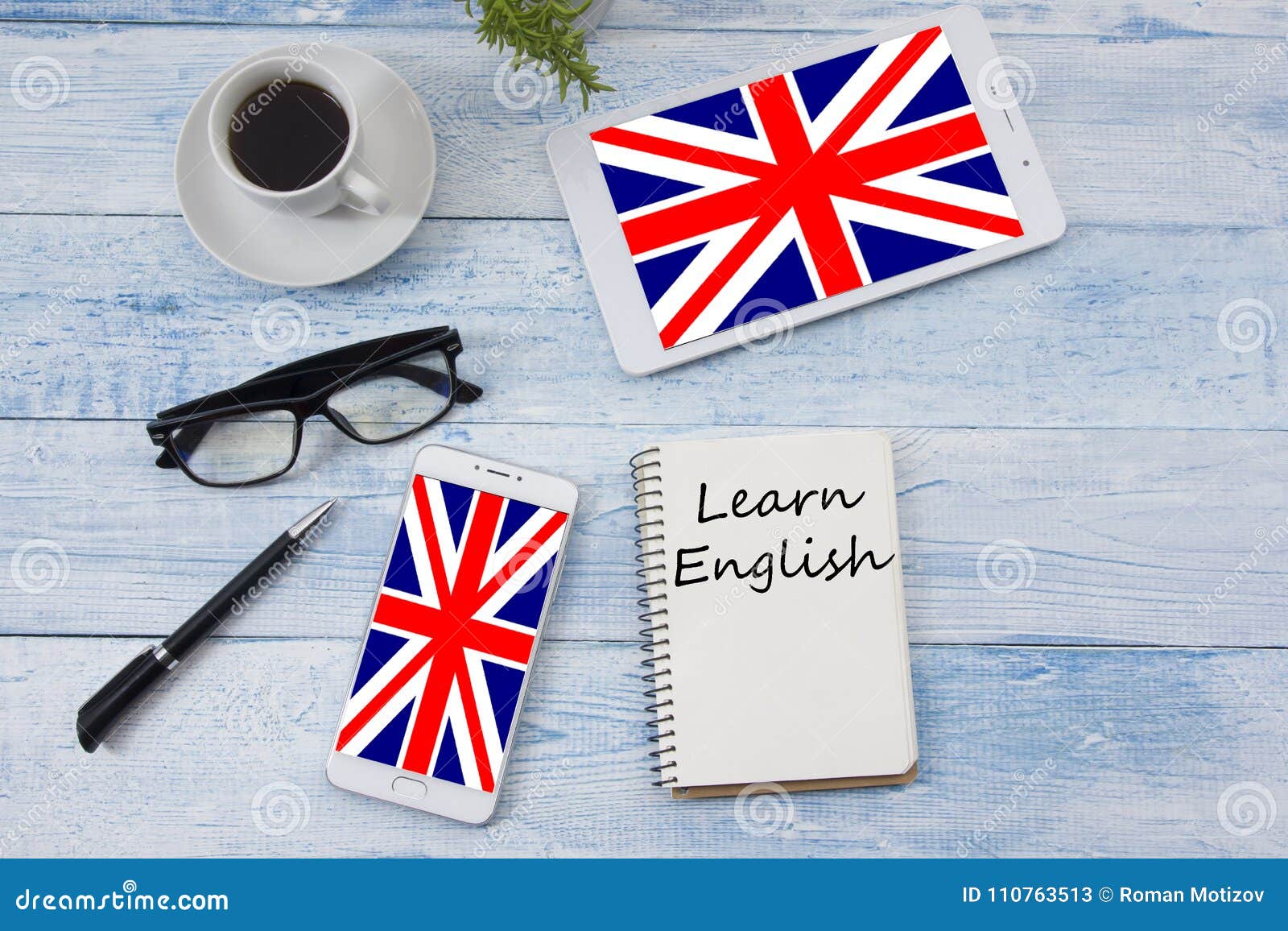 Learn English Concept. Time To Learning Languages Stock Image - Image ...