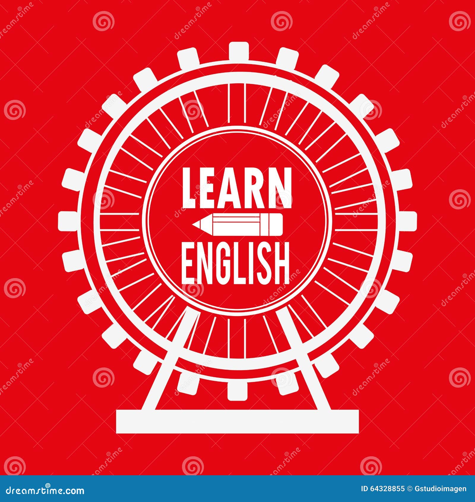 Learn english design stock illustration. Illustration of banner - 64328855