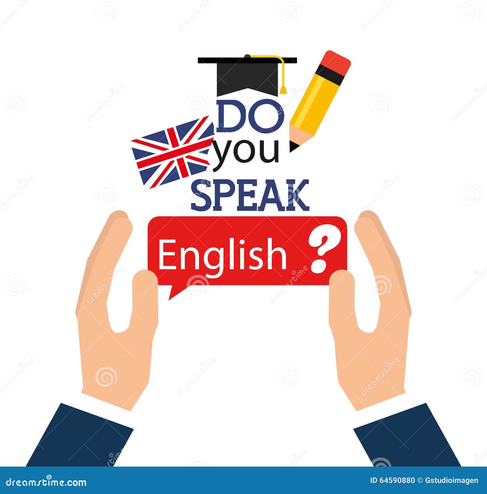 Learn english design stock illustration. Illustration of symbol - 64590880