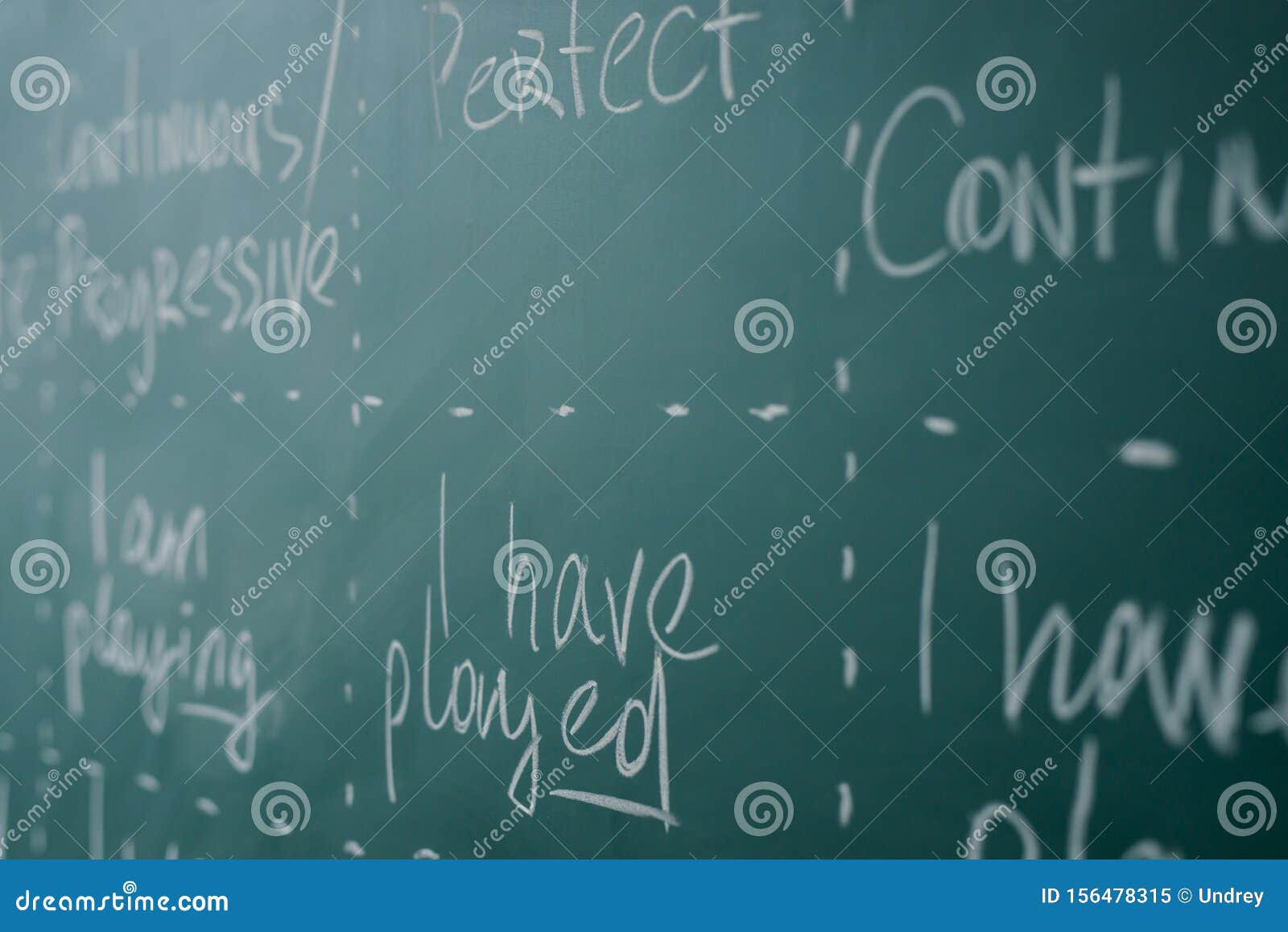 Learn English Grammar. Chalkboard, School, Class, Lesson. Stock Image ...